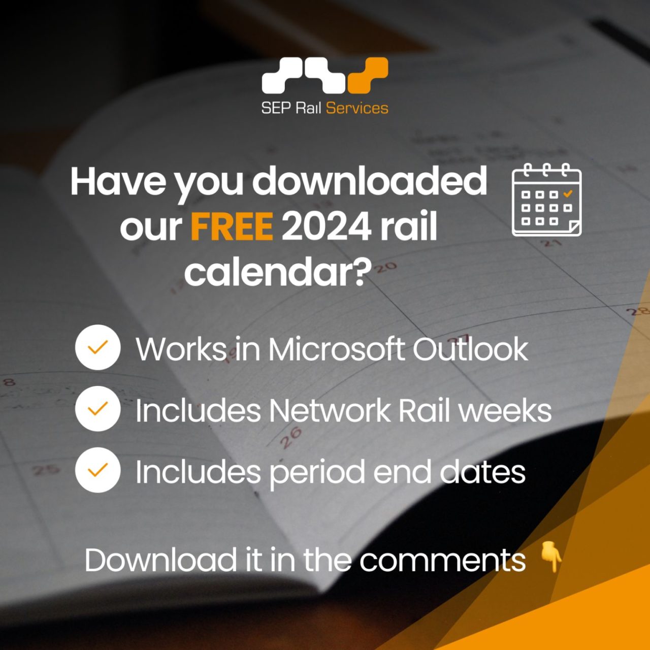 Download the 2024 Rail Industry Calender - SEP Rail Services